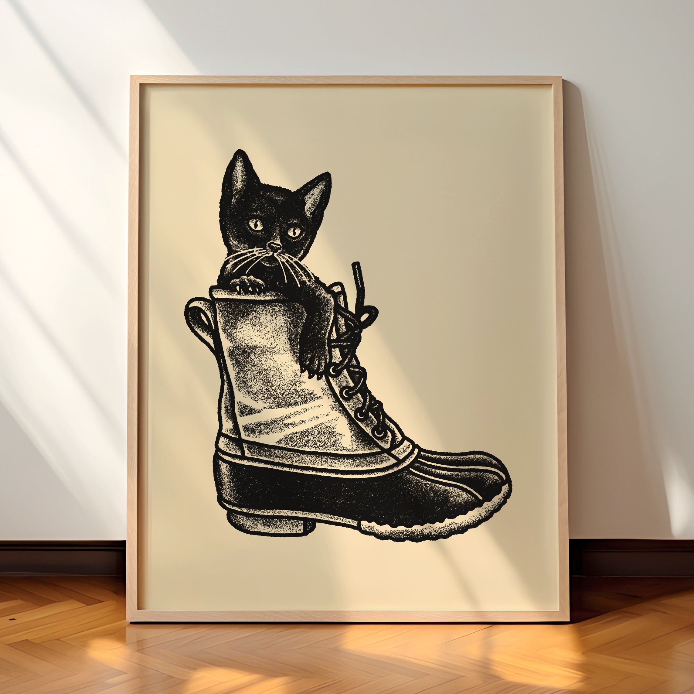 Eastern Kitten Boot Giclée Print – Steel Bison