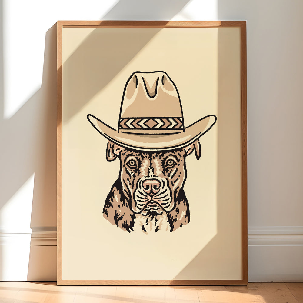 Red Tan Pit Bull Cowdog Giclée Print – Steel Bison