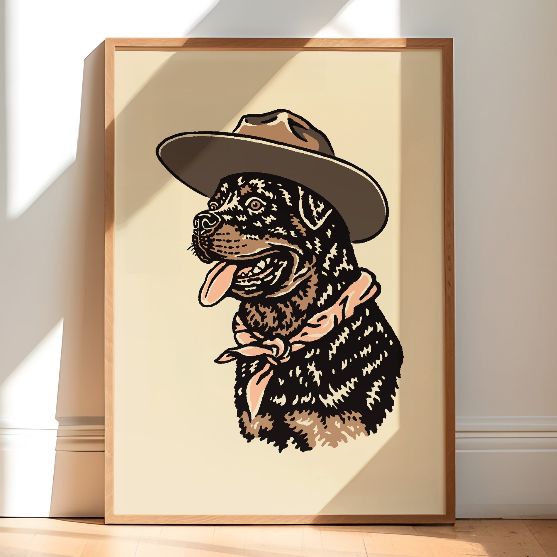 Rottweiler Cowdog Giclée Print – Steel Bison