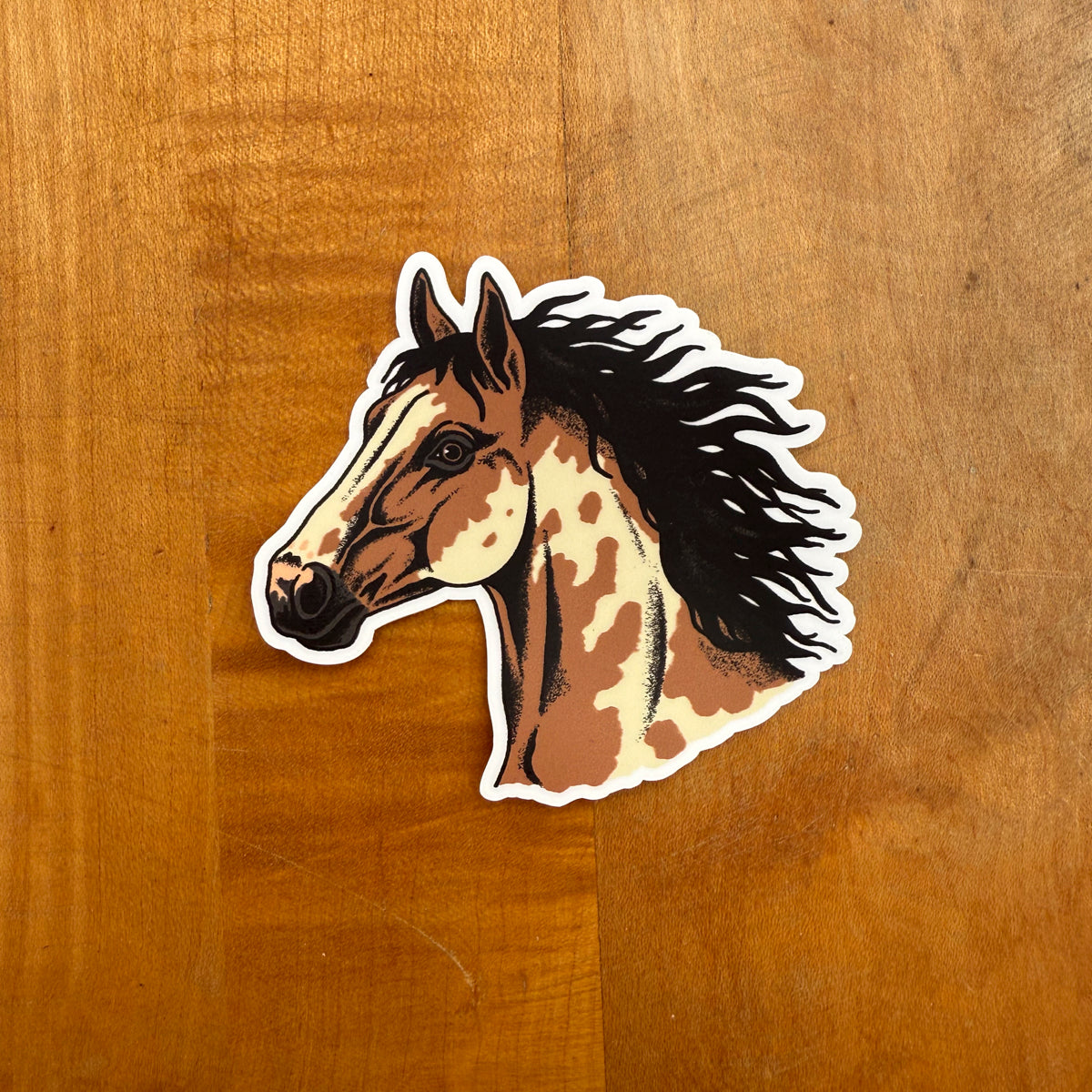 Painted Horse Matte Sticker – Steel Bison