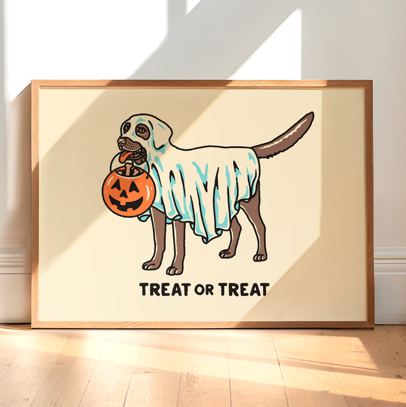 Chocolate Lab Ghost (With Text) Giclée Print – Steel Bison