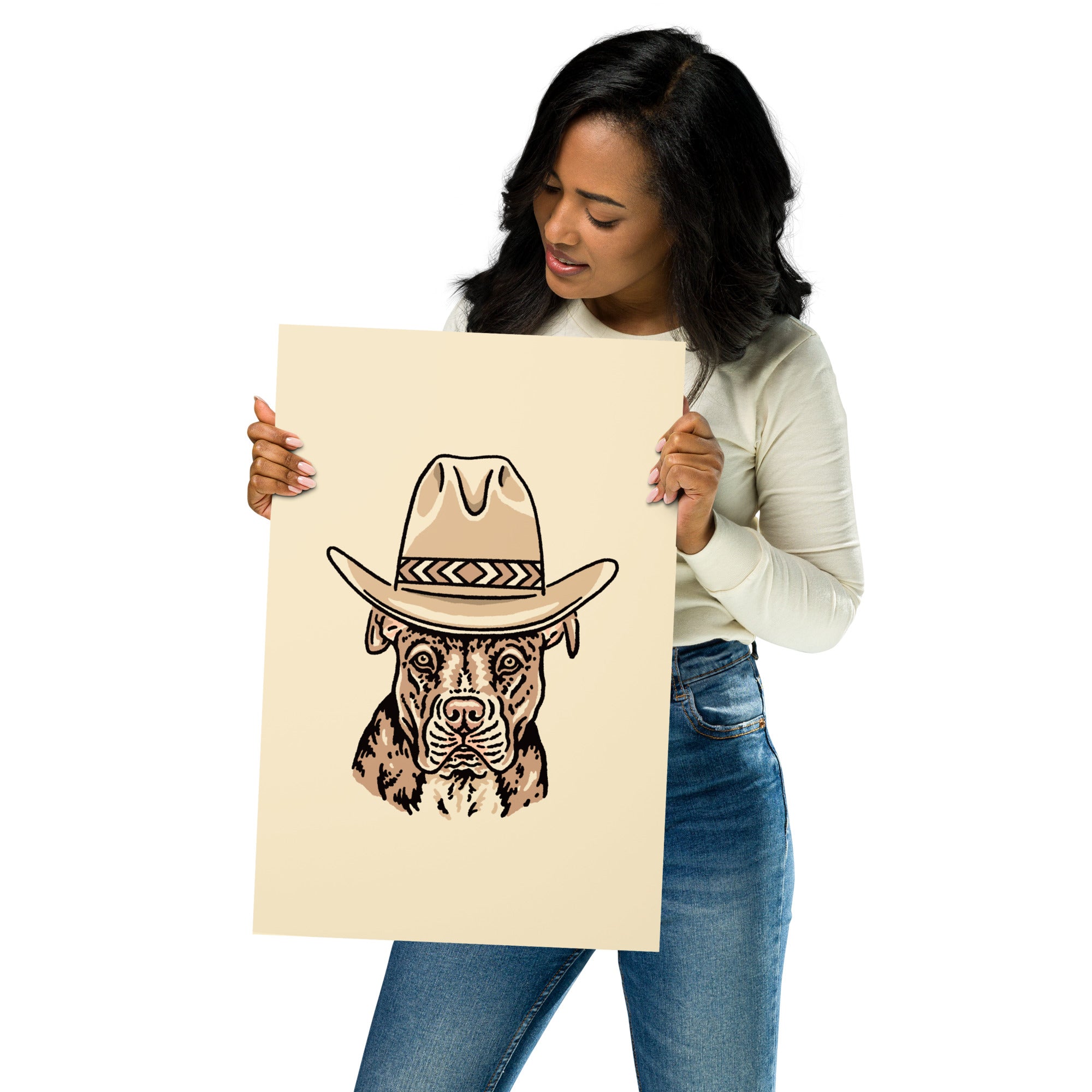 Red Tan Pit Bull Cowdog Giclée Print – Steel Bison