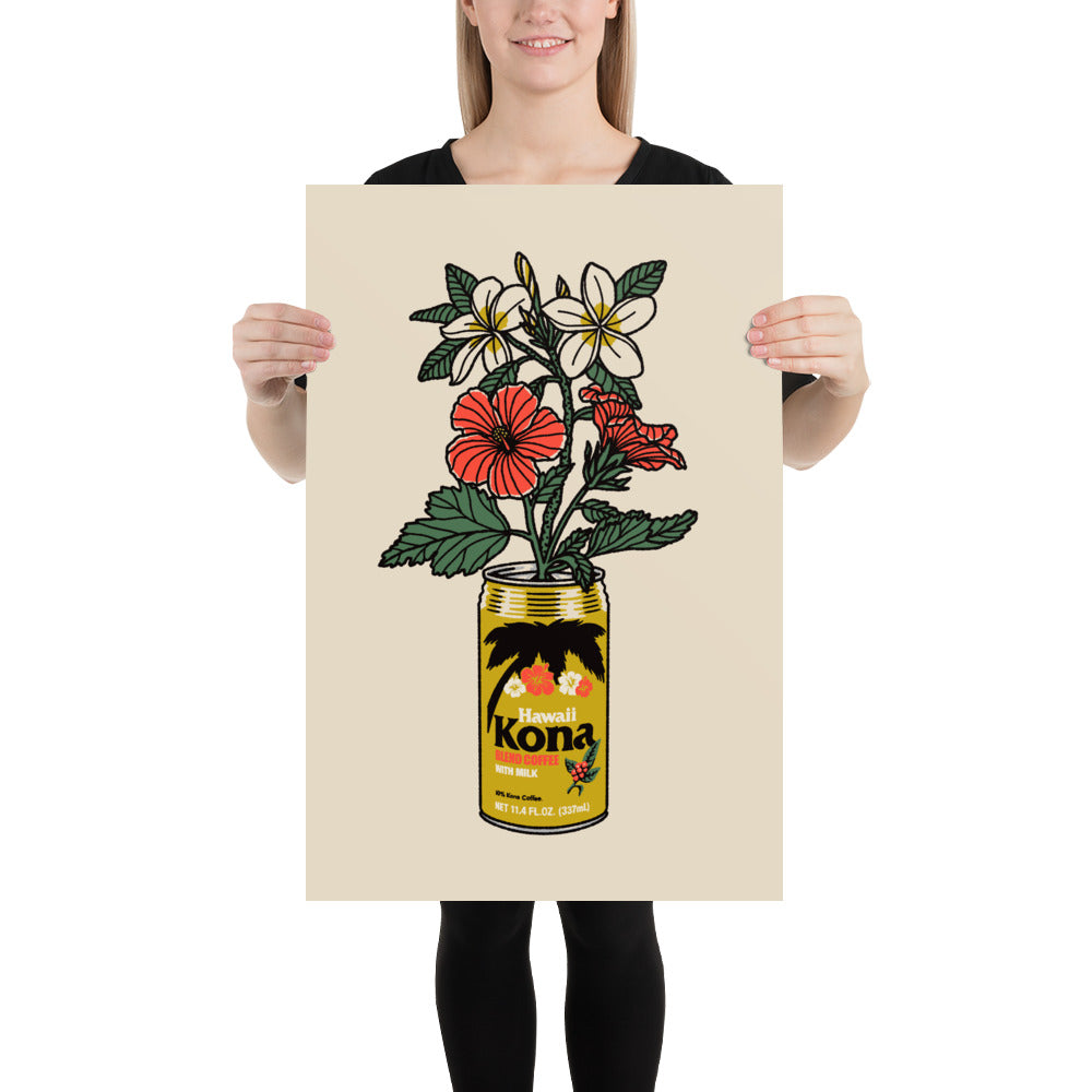 Kona Flower Can Giclée Print – Steel Bison
