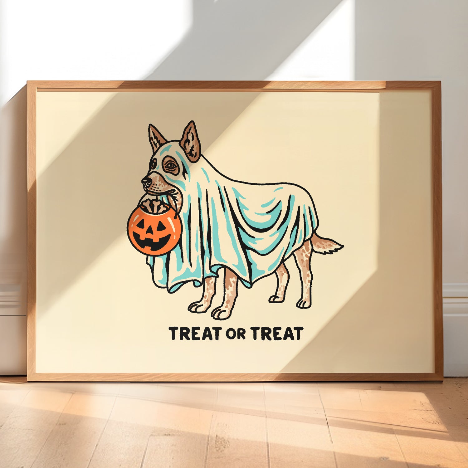 Red Heeler Ghost (With Text) Giclée Print – Steel Bison