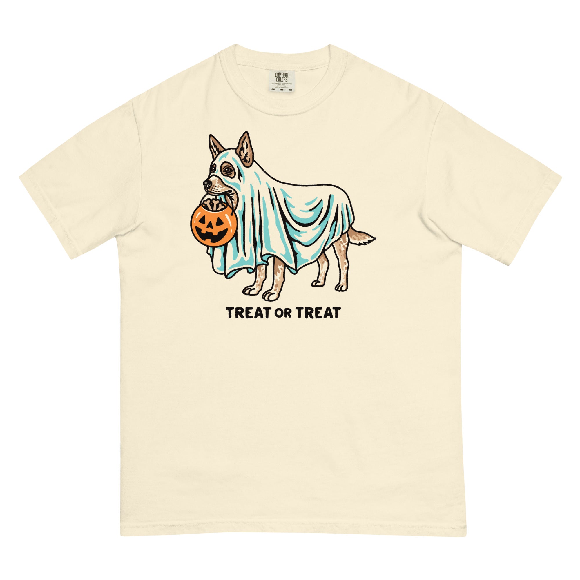 Red Heeler Ghost (With Text) Heavyweight T-shirt – Steel Bison