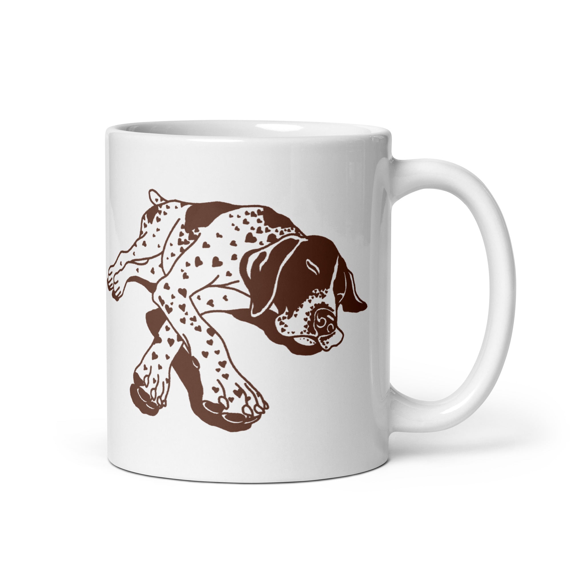German Shorthaired Pointer Hearts Snooze (Brown) Mug – Steel Bison