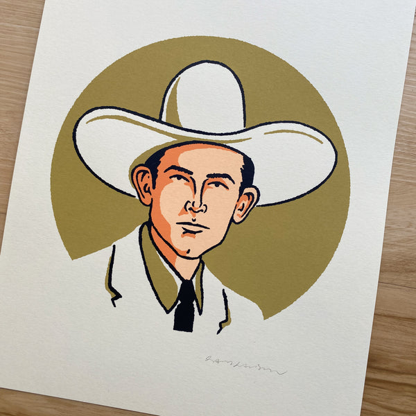 Hank - Signed 8x10in Silkscreen Print – Steel Bison